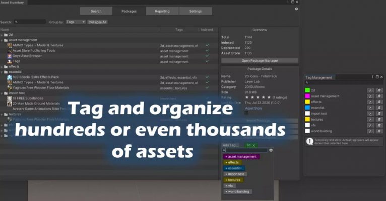 Asset Inventory v1.7.0 |2D, 3D, Sound Fx, Effect - Best game Assets Store